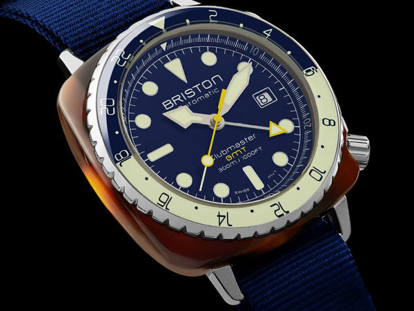 Briston Clubmaster Diver Pro GMT Automatic Watch, Blue, LE, 24844.SA.T ...